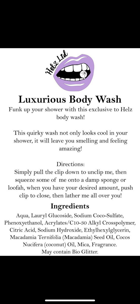 Bite Me 250ml IV Body Wash – Helz Ltd